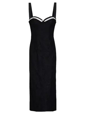 Moschino Lace Midi Dress - Black