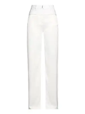 Givenchy Cotton Elastane Wide Leg Tailored Pants - Cream