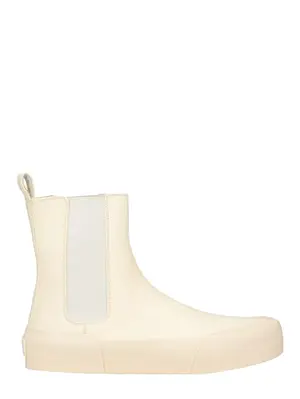 JIL SANDER Leather Chelsea Ankle Boots - White