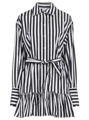 Patou Mini Shirt Dress - Black