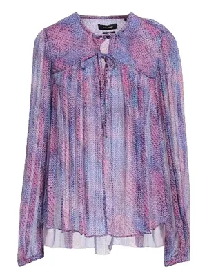 Isabel Marant Embellished Chiffon Top - Purple