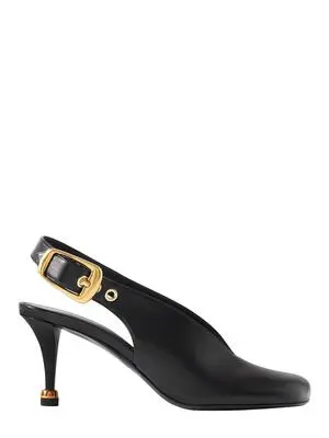 Chloé Andrea Leather Slingback Pumps - Black