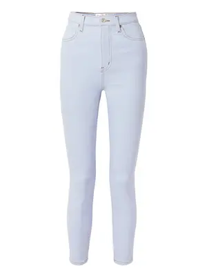 FRAME Carolina Herrera The Taper High-rise Skinny Jeans - Blue