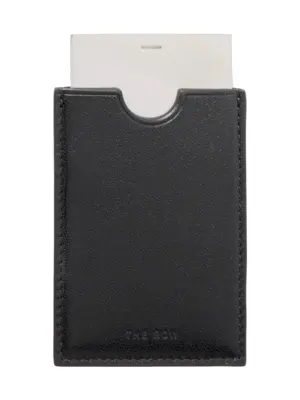 THE ROW Textured-leather Mirror Sleeve - Black