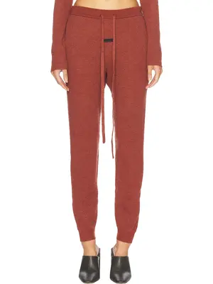 Fear Of God Waffle Fitted Sweatpant - Crimson
