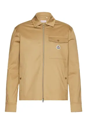 Moncler Overshirt In Brown - Caramel