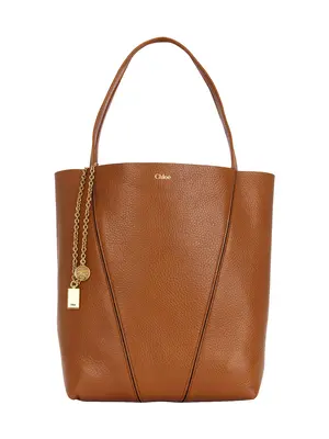Chloé Spin Medium Tote Bag - Clay Brown