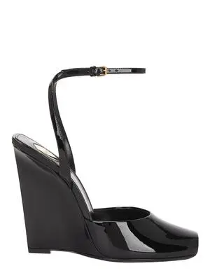 Saint Laurent Saint Laurent Orhand Peep Toe Wedge Nero