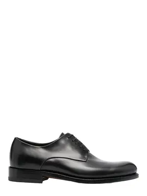 FERRAGAMO Leather Oxford Shoes - Black