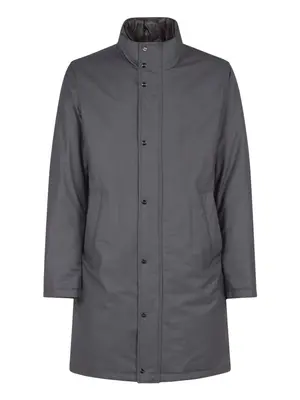 Herno High-neck Single-breasted Coat - Grey
