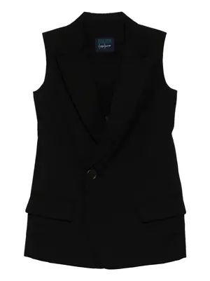 Yohji Yamamoto Wide Lapels Gilet - Black