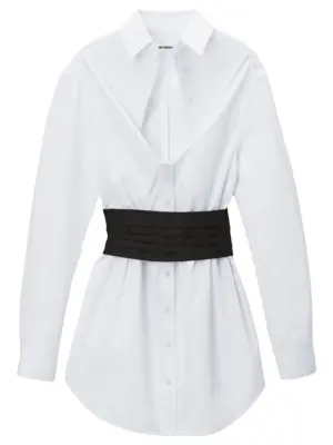 ALEXANDER WANG Alexander Wang Deconstructed Mini Shirt Dress
