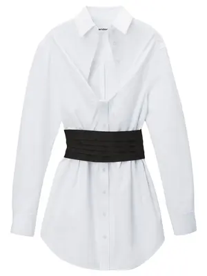 Alexander Wang Deconstructed Mini Shirt Dress - White