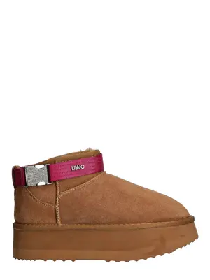 Liu Jo Suede Platform Boots - Brown