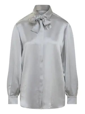 Alberta Ferretti Bow-detailing Shirt - Grey