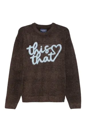 THISISNEVERTHAT Heart Logo Sweater - Brown