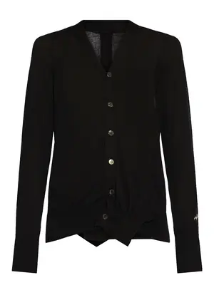 Yohji Yamamoto Cotton Cardigan - Black