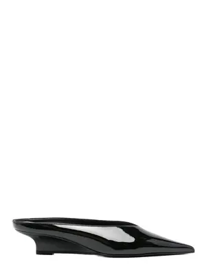 TOTEME 35mm Patent-leather Mules - Black