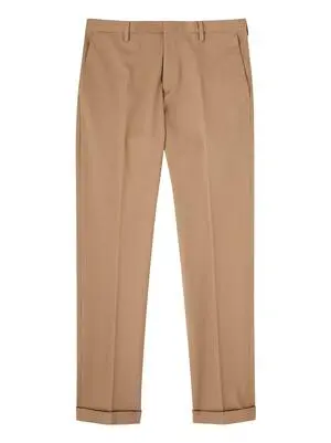 Paul Smith Slim-leg Stretch-cotton Trousers - Brown