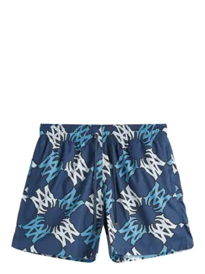 Amiri Quad Print Swim Shorts - Midnight Blue