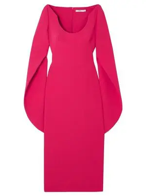 Safiyaa Evera Stretch-crepe Midi Dress - Fuchsia