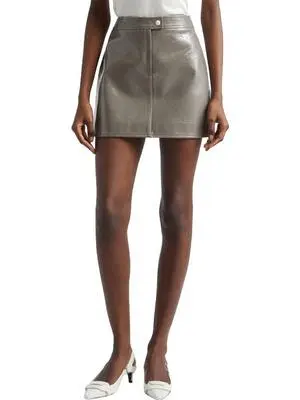 COURREGES Re-edition Vinyl Miniskirt - Light Mocha
