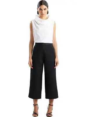 Natori Geo Texture Jacquard Crop Pant - Black