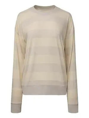 WeWoreWhat Oversized Long Sleeve Top - Cloudgry/ivory