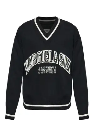 MAISON MARGIELA Intarsia-knit Sweater - Black
