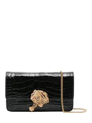 Roberto Cavalli Tiger-plaque Crossbody Bag - Black