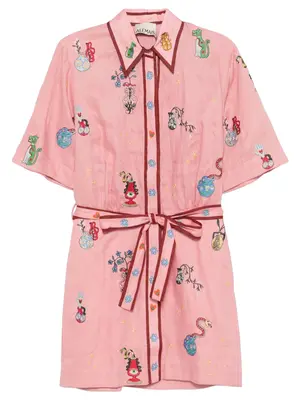 ALEMAIS Timmy Mini Shirt Dress - Pink