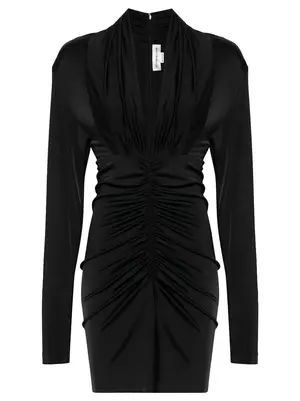 Victoria Beckham Ruched Mini Dress - Black