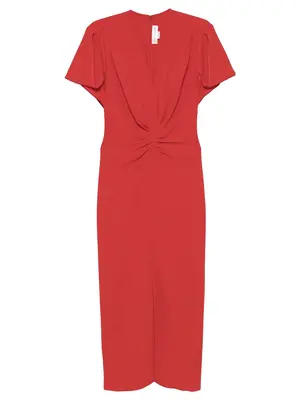 Victoria Beckham Victoria Beckham Cady Maxi Dress Tomato