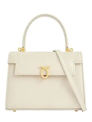 LAUNER Judi Leather Shoulder Bag Bone