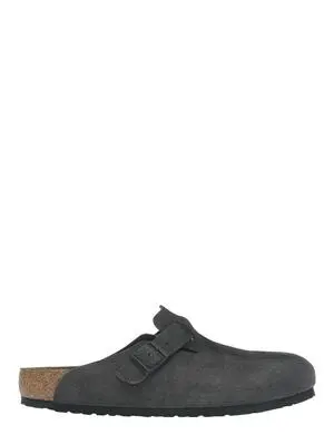 BIRKENSTOCK Boston Suede Clogs - Velvet Grey