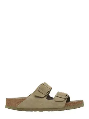 BIRKENSTOCK Arizona Soft Footbed Suede Sandals - Faded Khaki