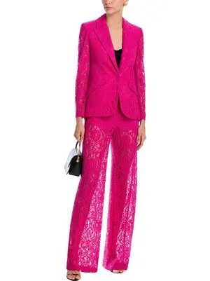 L'Agence Livvy Lace Straight Leg Trousers Light Ruby