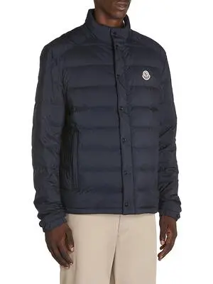 Moncler Selves Padded Jacket With Logo - Blue