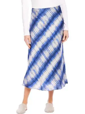Karen Kane Printed Satin Midi Skirt - Print