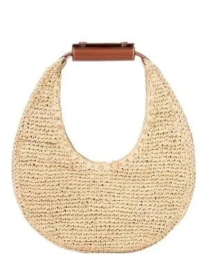 Staud Moon Raffia Tote - Natural Tan