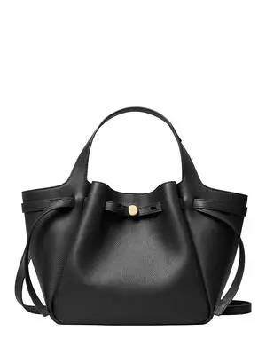 Tory Burch Small Romy Leather Tote - Black