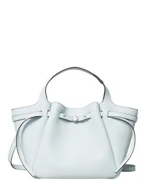 Tory Burch Small Romy Leather Tote - Light Blue