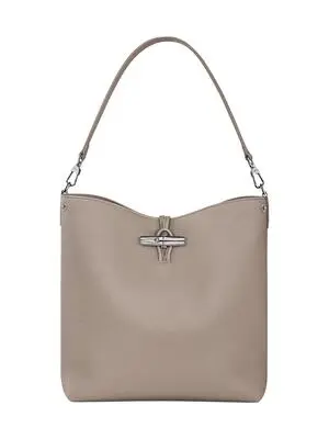 Longchamp Le Roseau Leather Hobo Bag - Clay