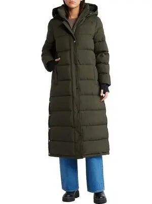 Bcbgmaxazria BCBG Long Puffer Coat Army
