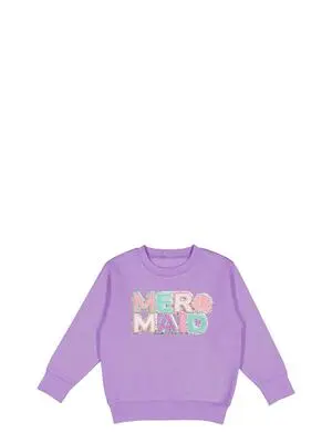 SWEET WINK Mermaid Patch Crewneck Sweatshirt - Lavender