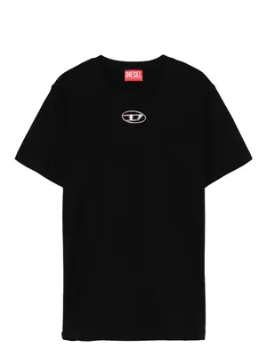 DIESEL Oval D-logo T-shirt - Black