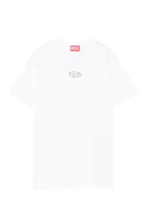 DIESEL Oval D-logo T-shirt - White