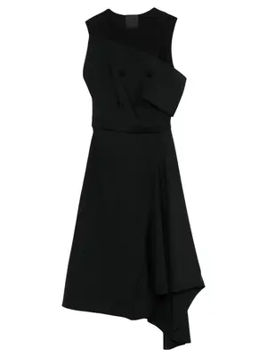 Givenchy Asymmetric Midi Dress - Black