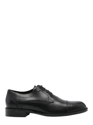 Hugo Boss Leather Derby Shoes - Black