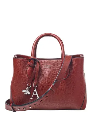 ASPINAL OF LONDON Aspinal Of London Midi Leather London Tote Bag Red